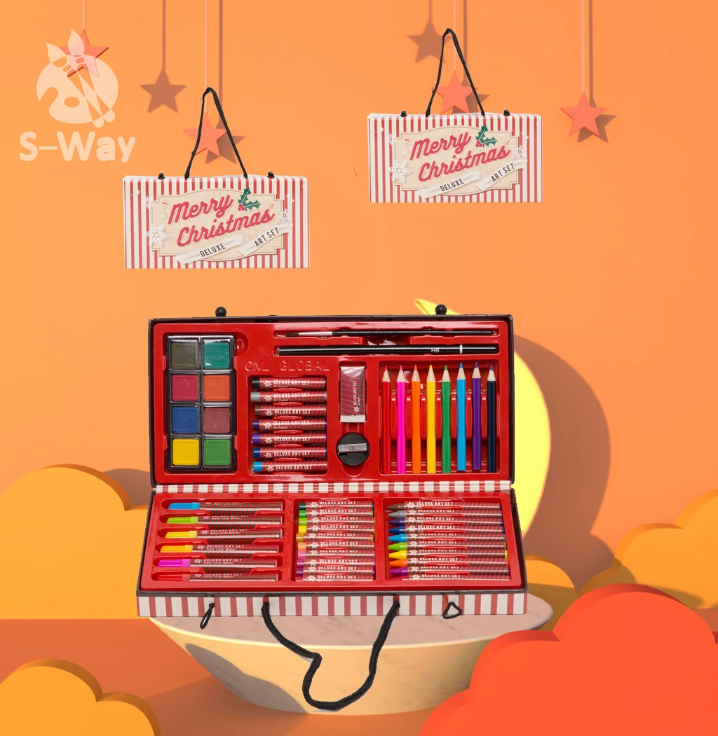 55 Pieces Coloring case Kid Super Artist Art Kids Coloring Set for Kids ...