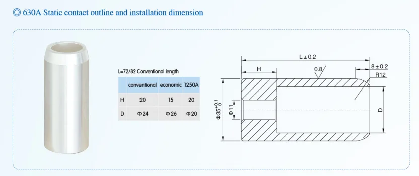 630A35 * 82 Static Contact High-voltage Intermediate Cabinet Vacuum ...