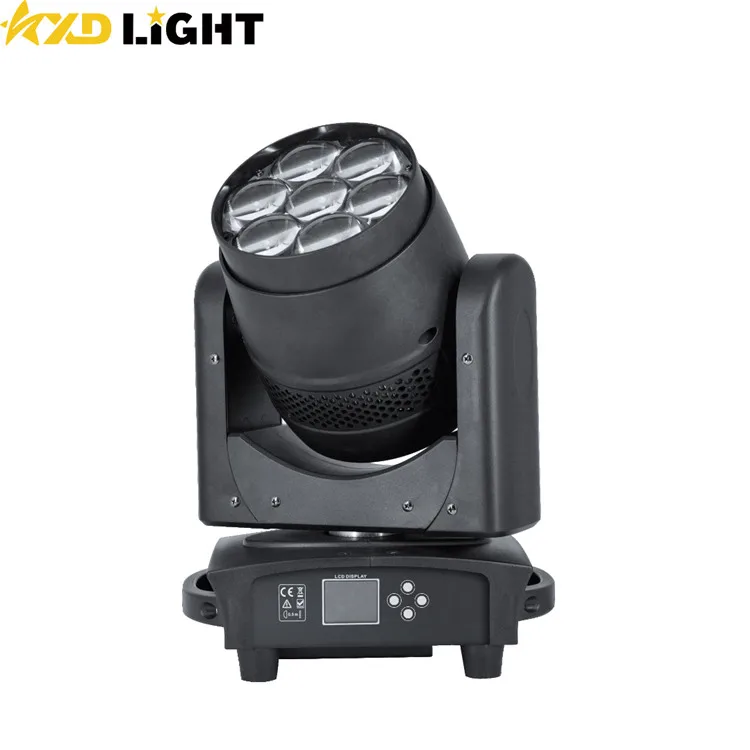 New Arrival Stage Club 7PCS 40W RGBW LED Zoom Wash Moving Head Light ...