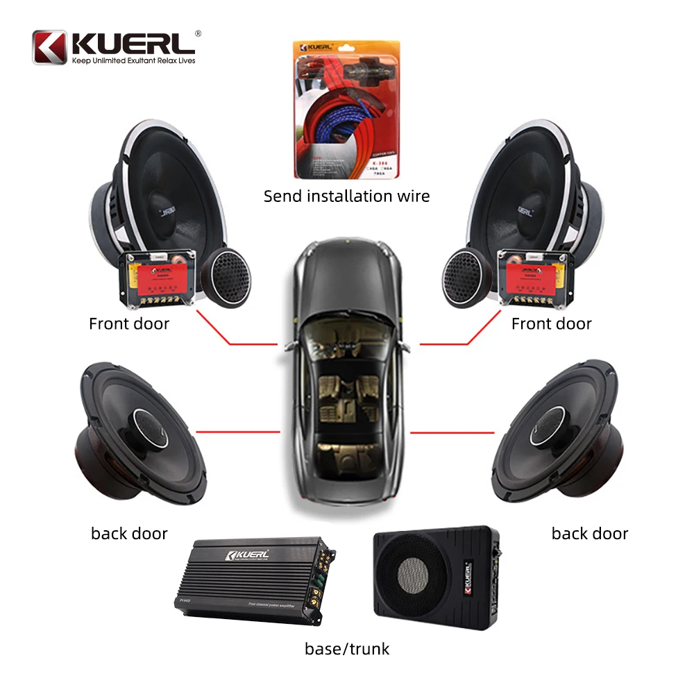 Car Audio Refit 6.5 Inch Component Speaker Coaxial Speaker Power ...