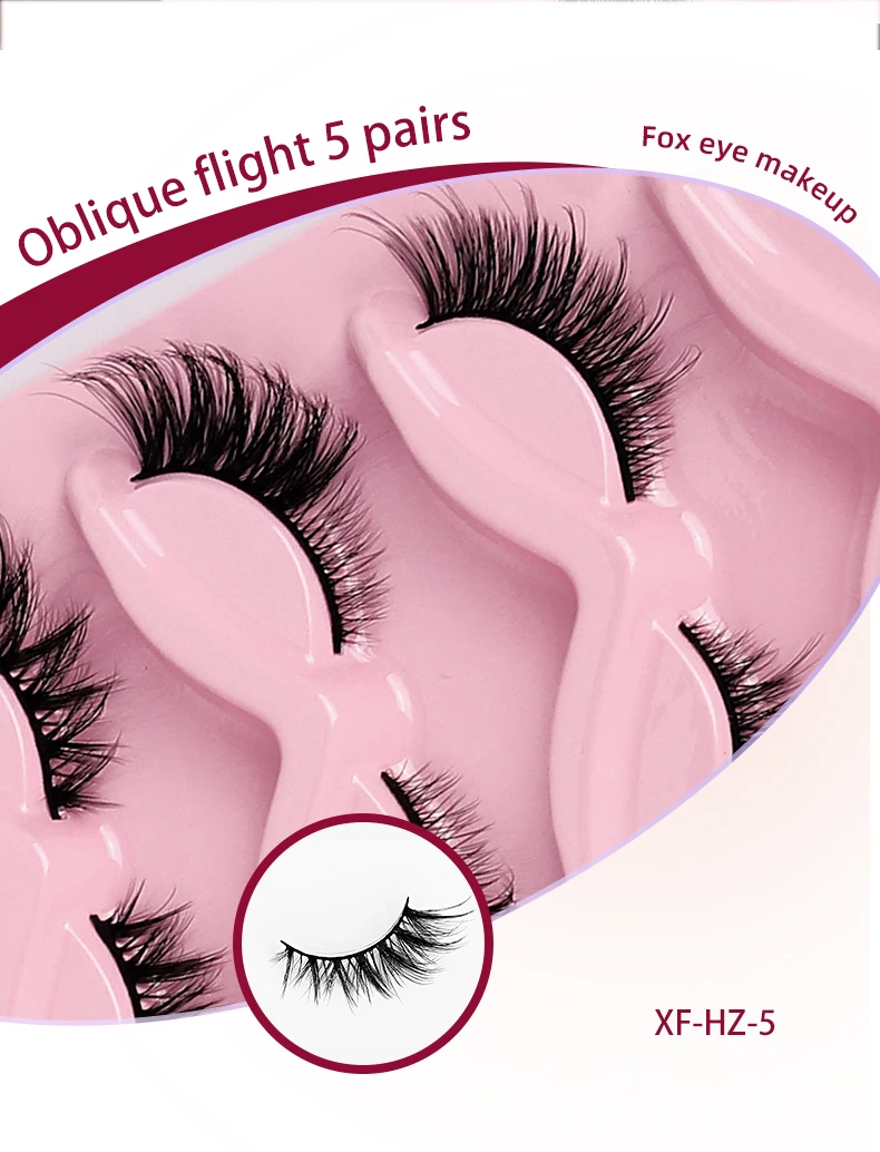 Black Band Half False Eyelashes Faux Cils 3d Natural Wispy Faux Mink ...
