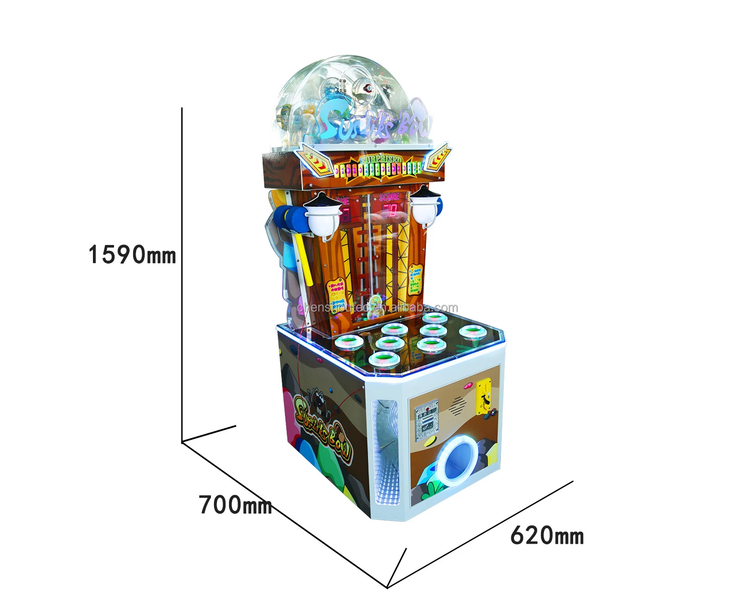 Ground Squirrels Miners Hammer Hitting Arcade Game