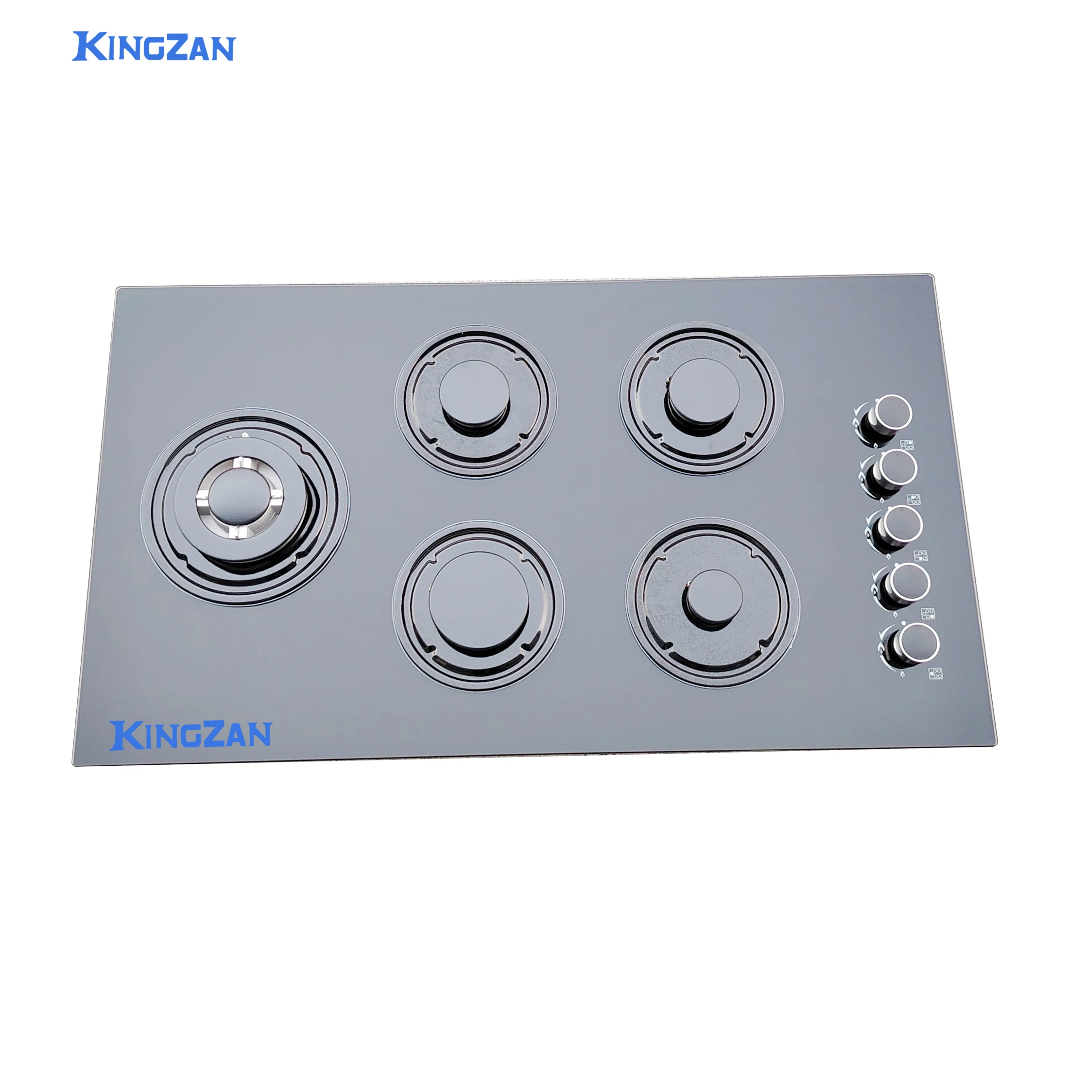 Kingzan 900MM 5 Burner Gas Stove Independent Cast Iron Rack High-End ...