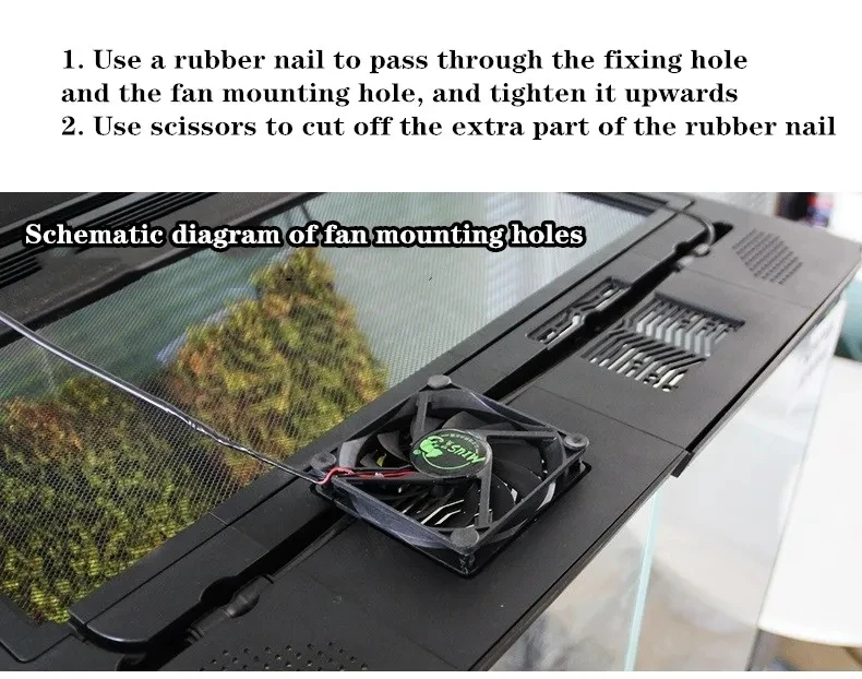Terrarium Cool Fan - Mini Temperature and Humidity Sensor