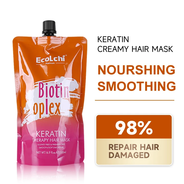 500ml 800ml 1200ml Ecolchi Collagen Keratin Treatment Hair Mask Cream ...