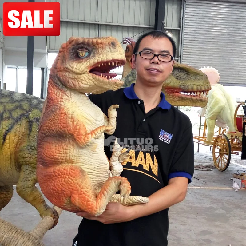 Realistic Animatronic Dinosaur Baby Hand Puppet For Kids & Adults ...