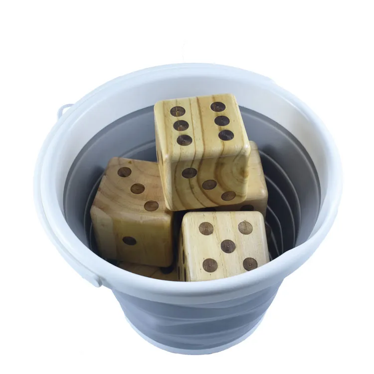 Giant Yard Dice Game Set With Collapsible Bucket - Buy Yard Dice Set ...