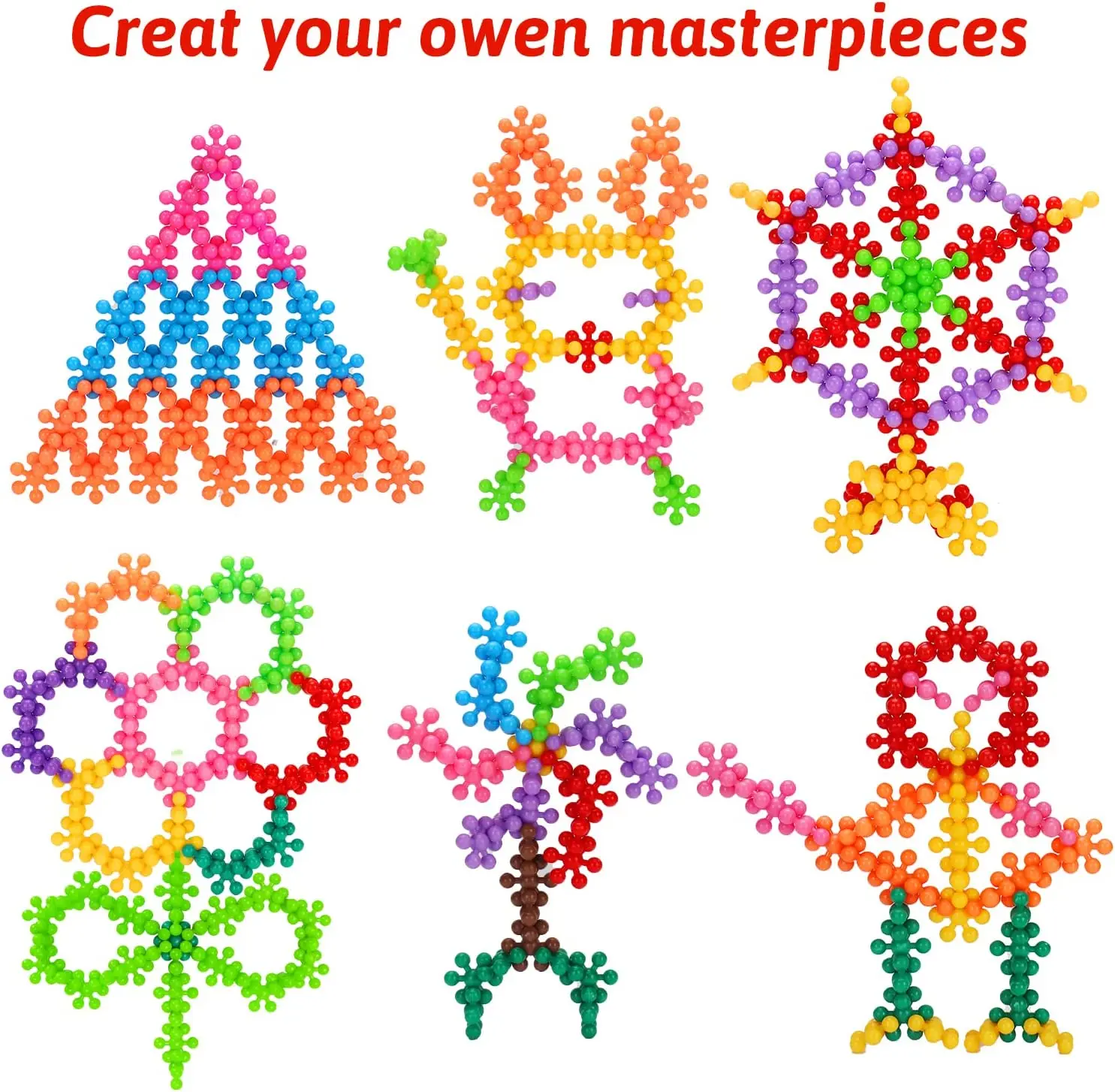 Wholesales Kids Educational Diy Plum Blossom Shaped Snowflake Building ...