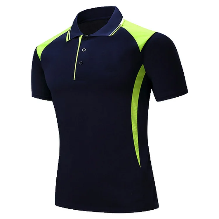 Custom Logo 100% Polyester Two Color Men School Working Uniform Polo T ...