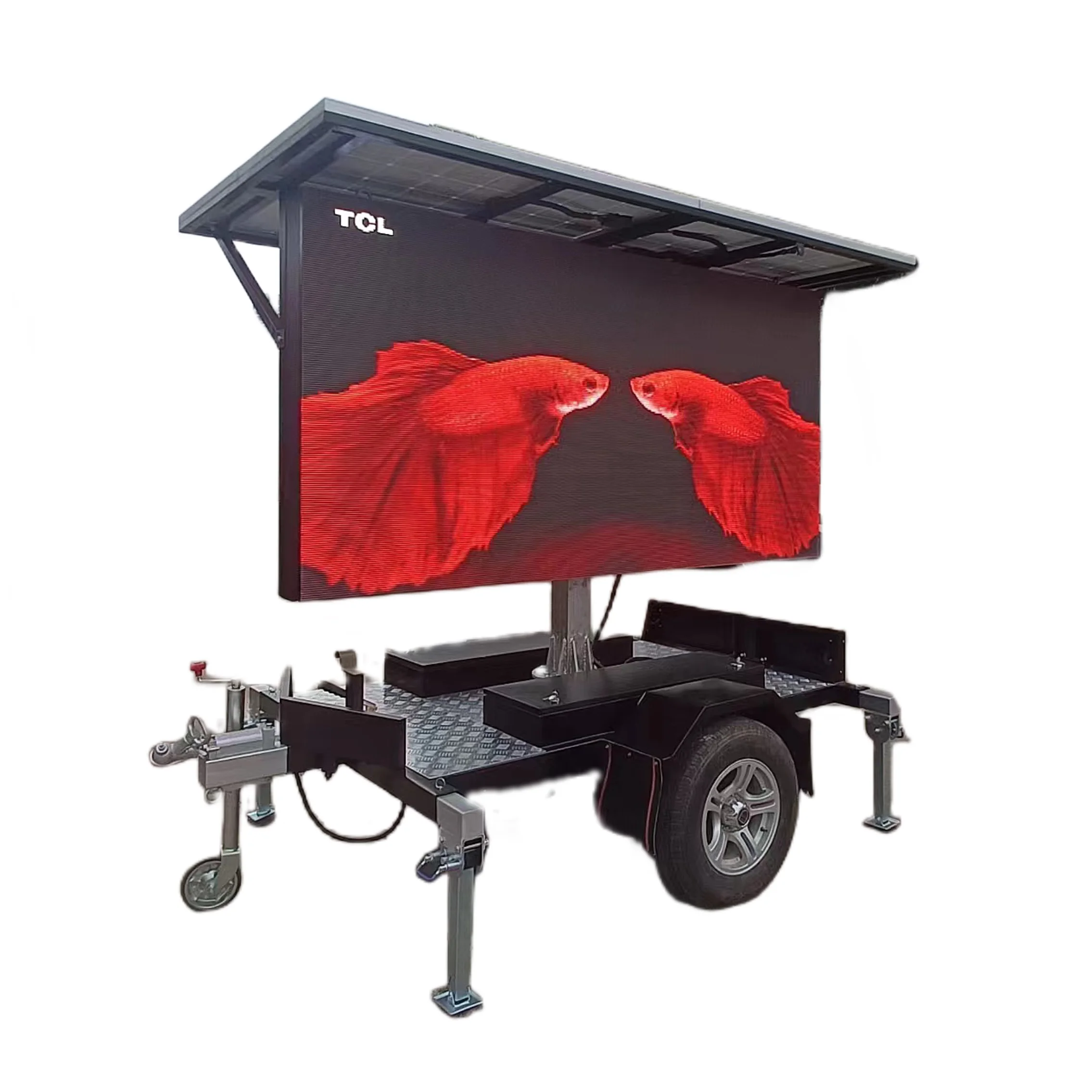 Led trailer with solar panel outdoor mobile billboard Trailer solar ...