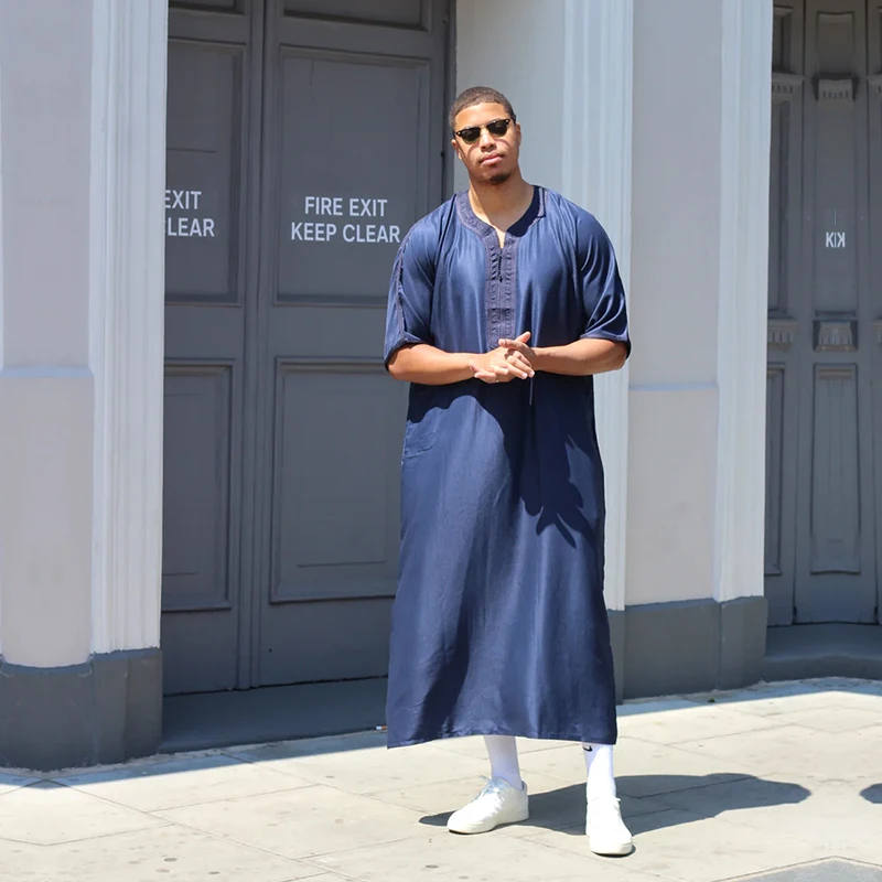 Custom Premium Fabric Traditional Moroccan Thobes Wholesale Embroidery ...