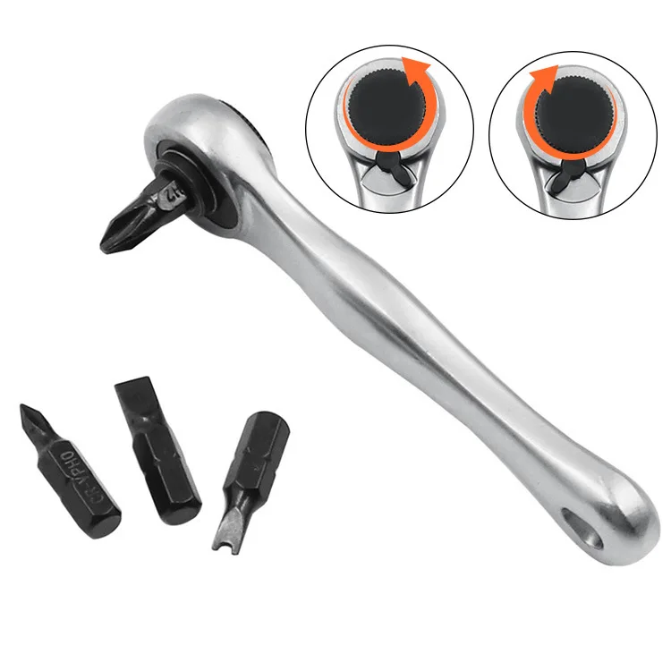 12pcs 1/4 Portable Disassembling Ratchet Wrench Set Mini Ratchet Screwdriver Set Wrench ...