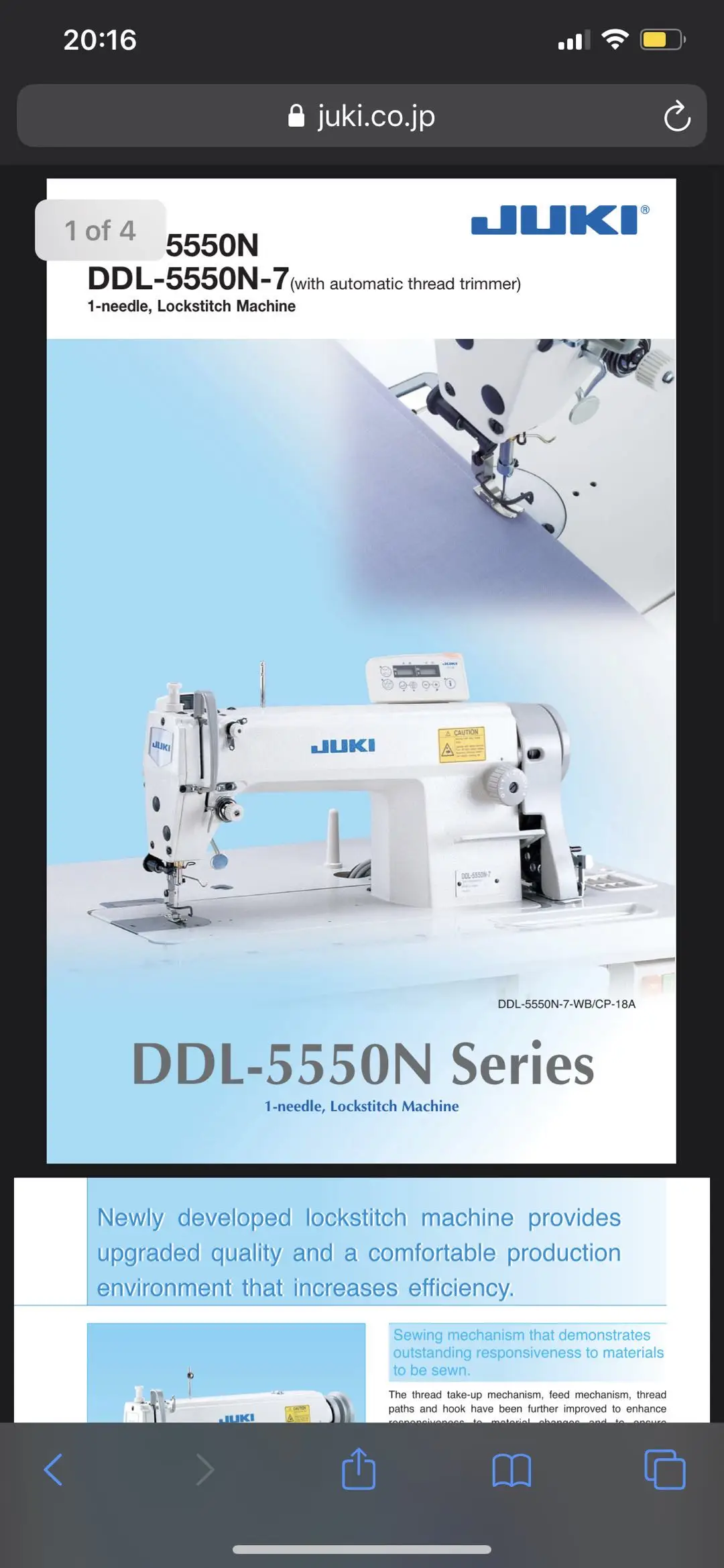 Used Juki-8700 Direct Drive Industrial Lockstitch Sewing Machine With ...