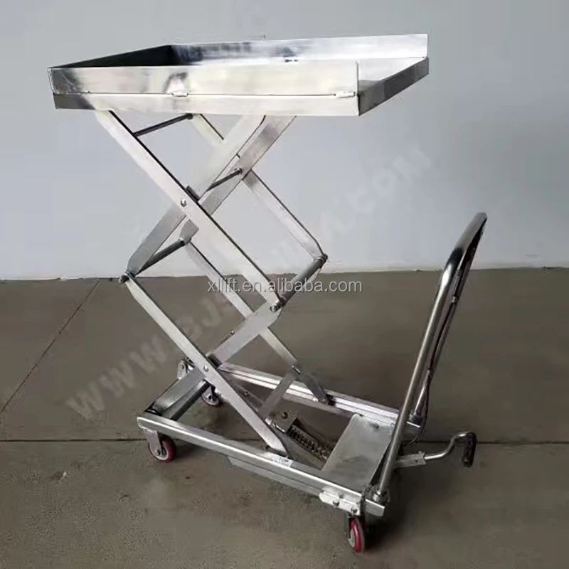 Hydraulic Corpse Mortuary Body Lifting Trolley Transport Mobile ...