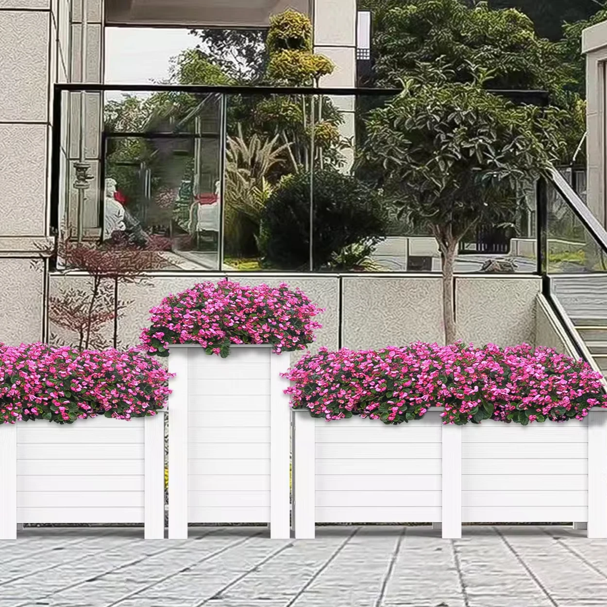 Diy Pvc/vinyl/plastic Planter Box Flower Pot For Garden And Backyard ...