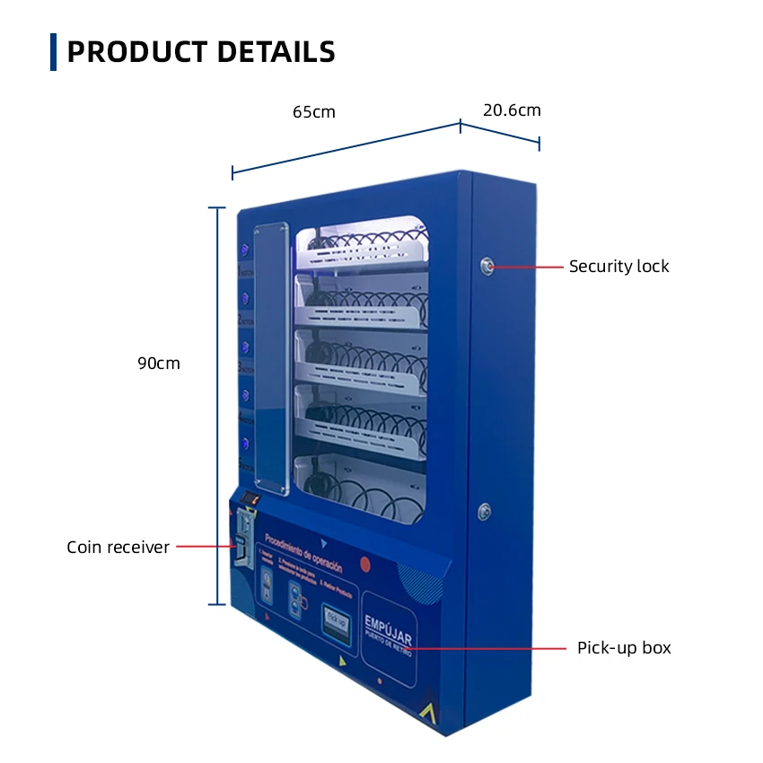 Small Wall Mounted Vending Machine Cigarette Candy Chocolate Combo Food ...