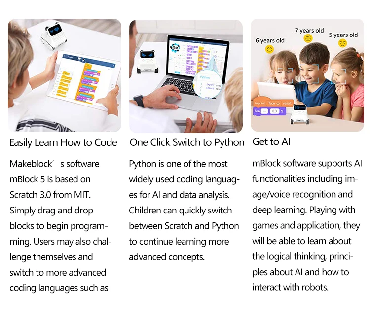 6岁以上的可编程机器人，有趣的玩具礼物学习人工智能，蟒蛇，遥控器，stem教育 - Buy Makeblock Codey Rocky可编程 ...