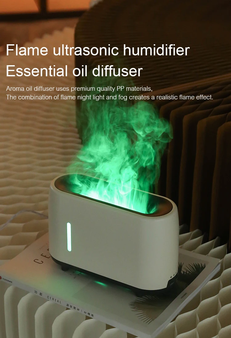 Portable Flame Evaporative Air Cooler Essential Oil Set Aroma Rgb Color ...