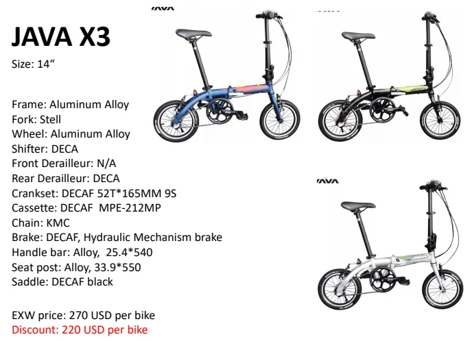 JAVA 700c CE Carbon Road Bike Large Discount MOQ 1 Set with Shi Mano ...