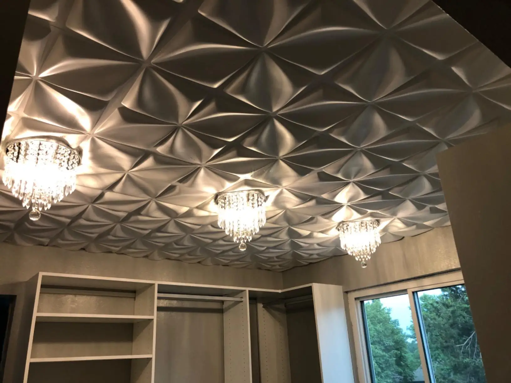 Alibaba.com: PVC 3D Wall Panel Diamond in black, 50 x 50 cm, pack of 50 ...