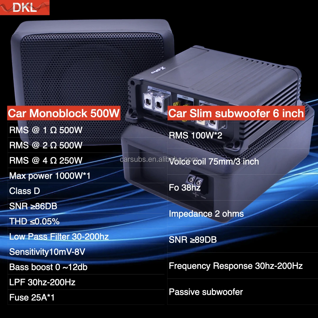 Sound Quality Car Passive Subwoofer Amplifier 2.1 CH Sets