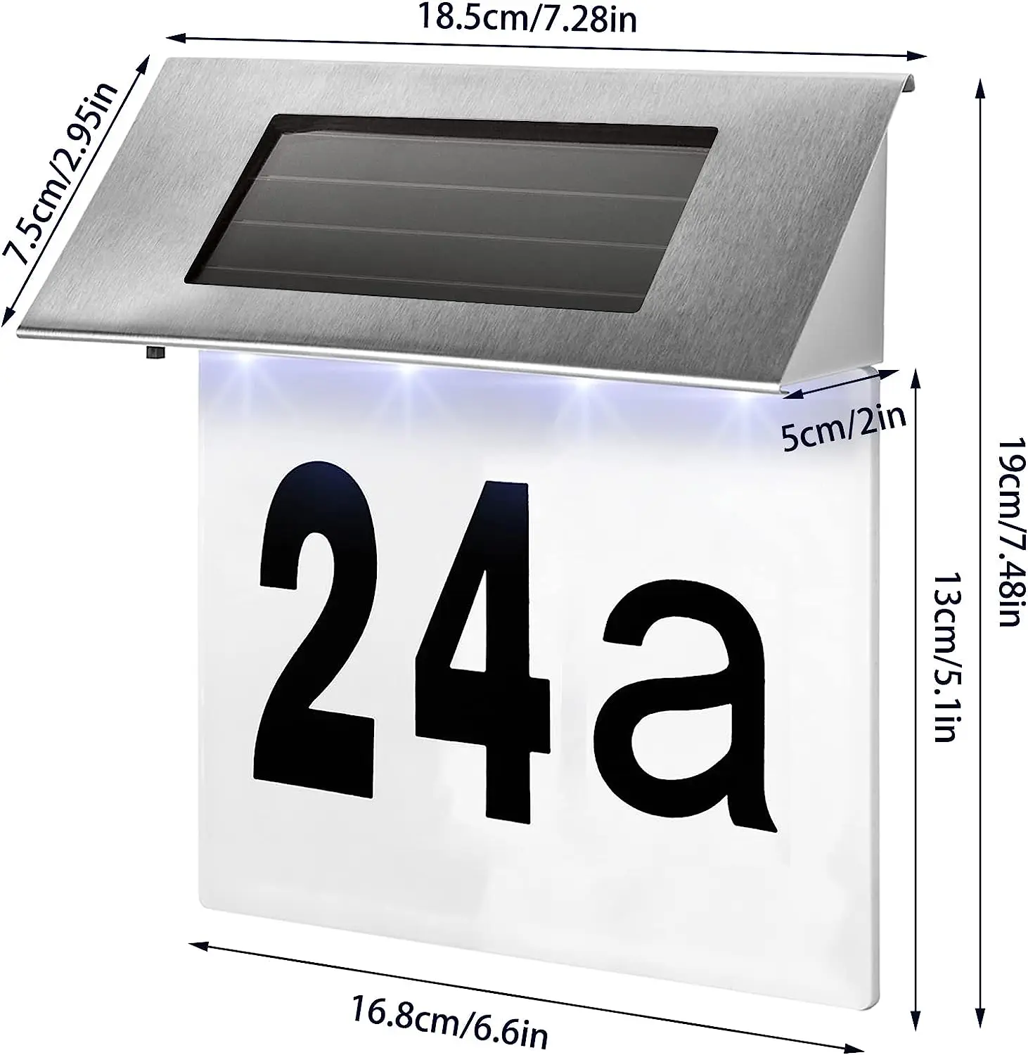 Outdoor Waterproof Solar Powered Led Electronic Address Signs Sign ...