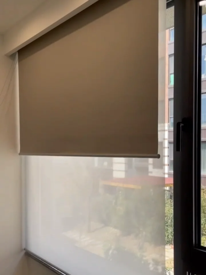 Spring Loaded Waterproof Thermal Roller Blinds Window Shades For ...