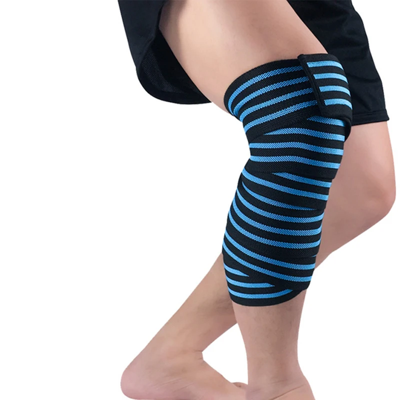 Men Women Elastic Knee Wrap Compression Bandage Brace Support Sports ...