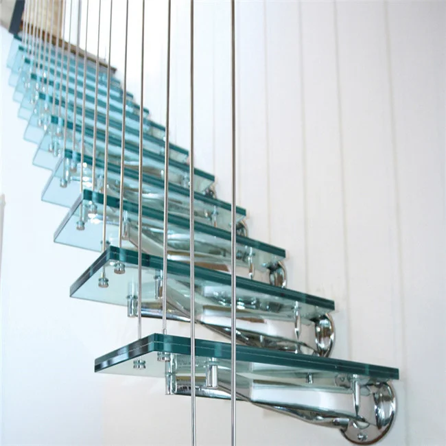 Modern Glass Staircase - Hidden Stringer Design & Durability