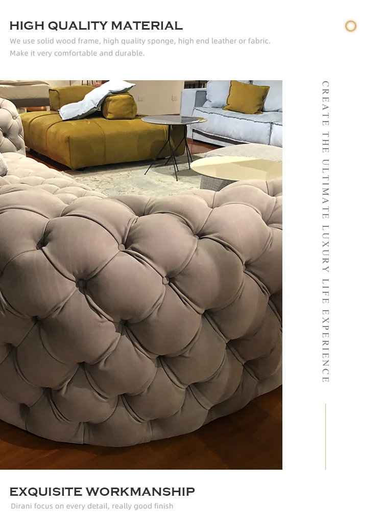 Baxter Home Furniture Designer Luxury Button Chester Moon Velvet Couch ...