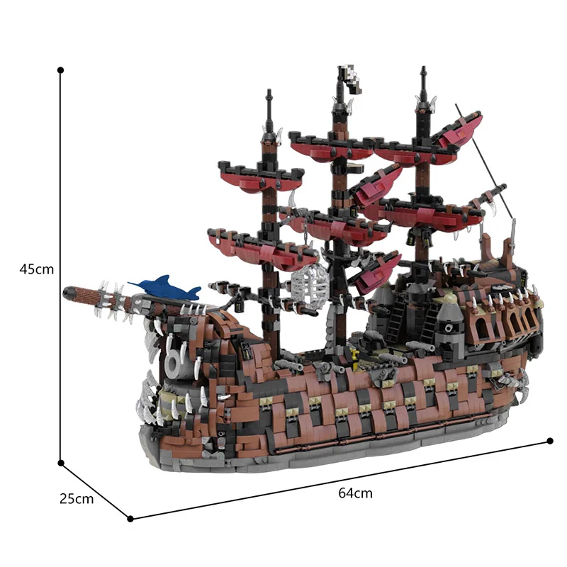 Moc-165091 Pirate Ship Model Assemble Boats Bricks Kits Self ...