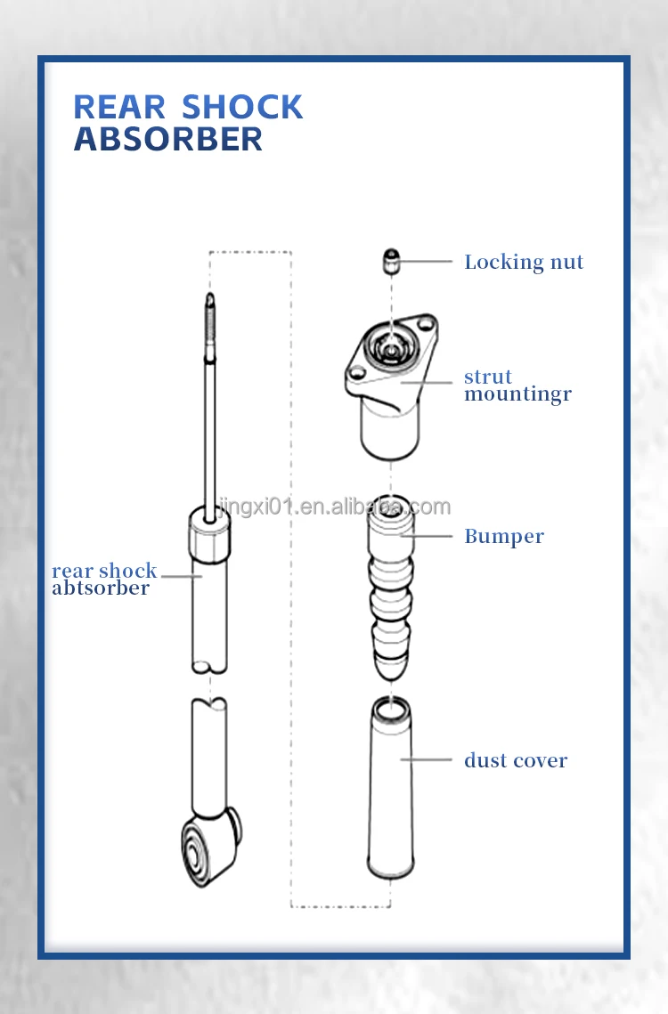 For Toyota Land Cruiser Prado 120 (J120) Rear Car Shock Absorber ...