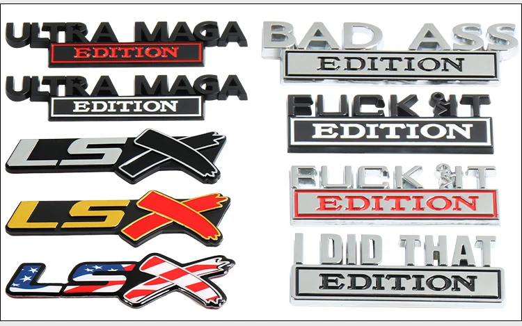 High End Letter Car Logo Emblems Custom Decoration Plate Embossed ...