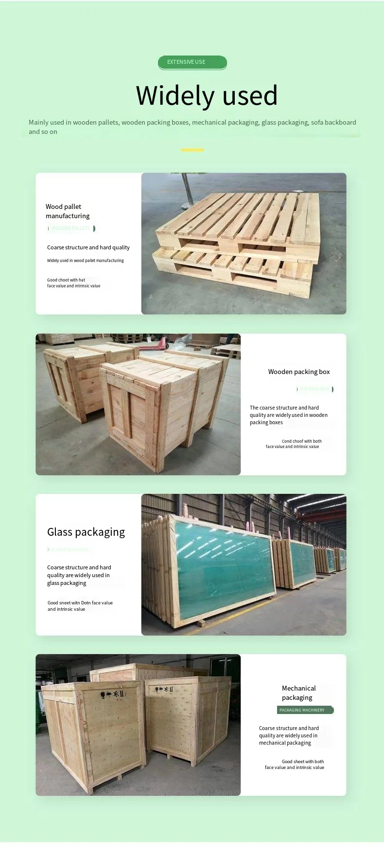 1220*2440 Packaging Plywood Fumigation-free Solid Wood Board ...