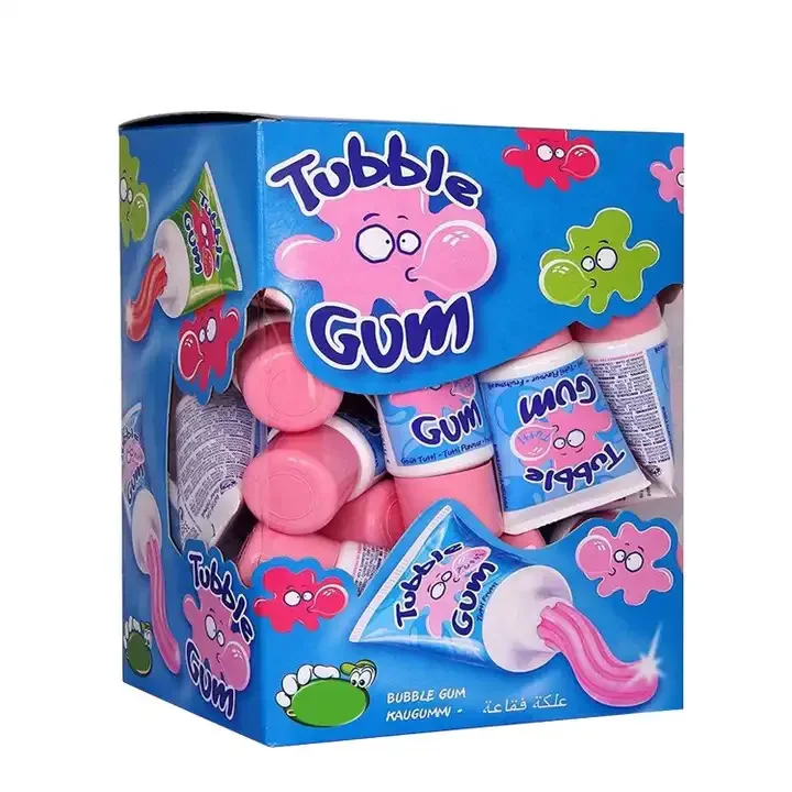 Toothpaste Shape Fruit Flavor Liquid Tube Bubble Gum