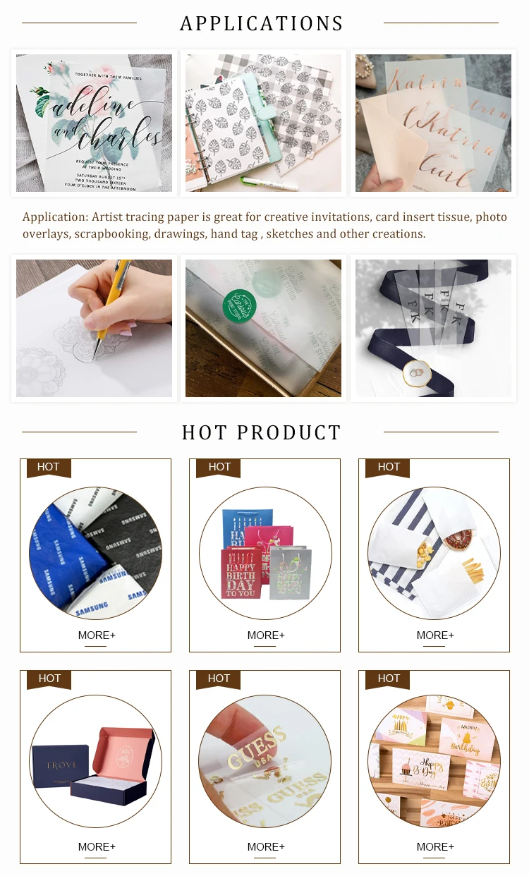 45G, 55G, 95G Translucent Printing A4 Sheets - Vellum Paper