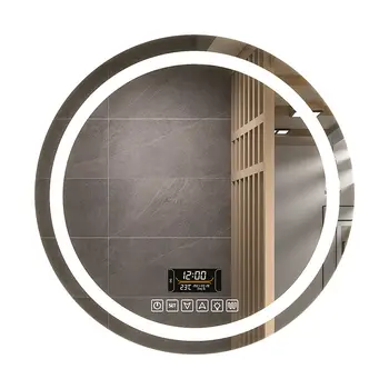 Modern Led Round Touch Screen Defogger Designed Framed Smart Bathroom ...