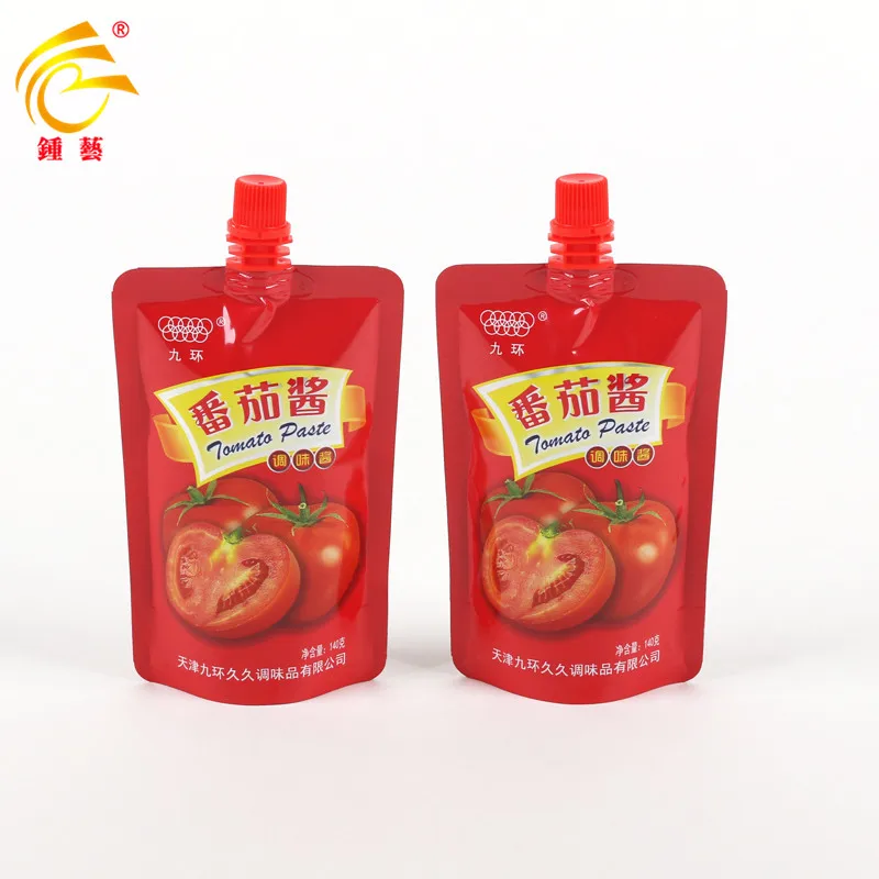 Tomato Paste Sauce Ketchup Spout Pouch Custom Printed Packaging With ...