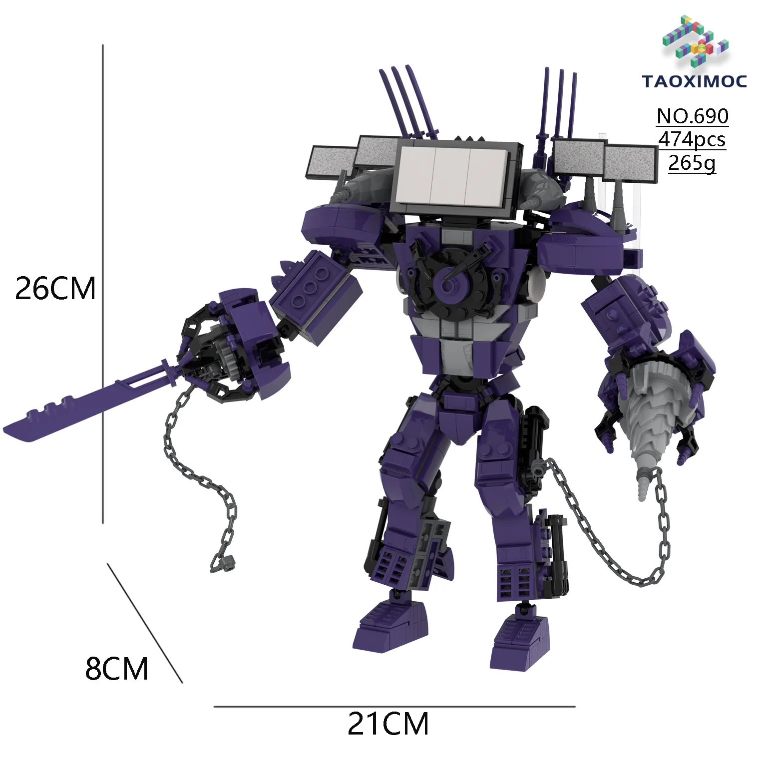 Newstar Skibidi Toilet Speakerman Titan Action Figure Building Block ...