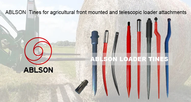 Curved Bale Hay Spike with Hex Nut and Sleeve for Tractors