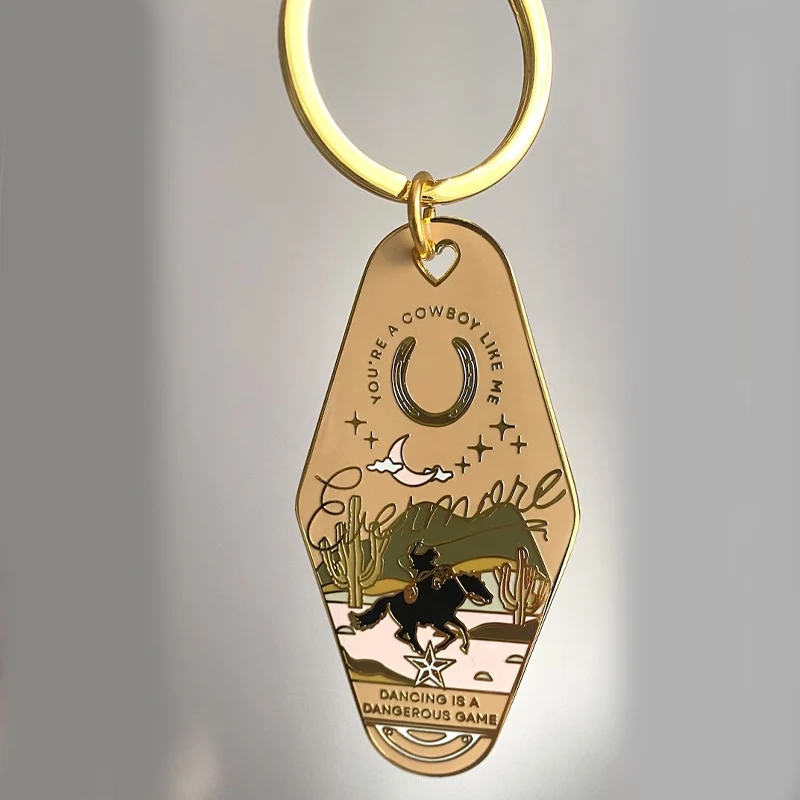 Custom Hotel Keychains - Retro Vintage Motel Room Evermore