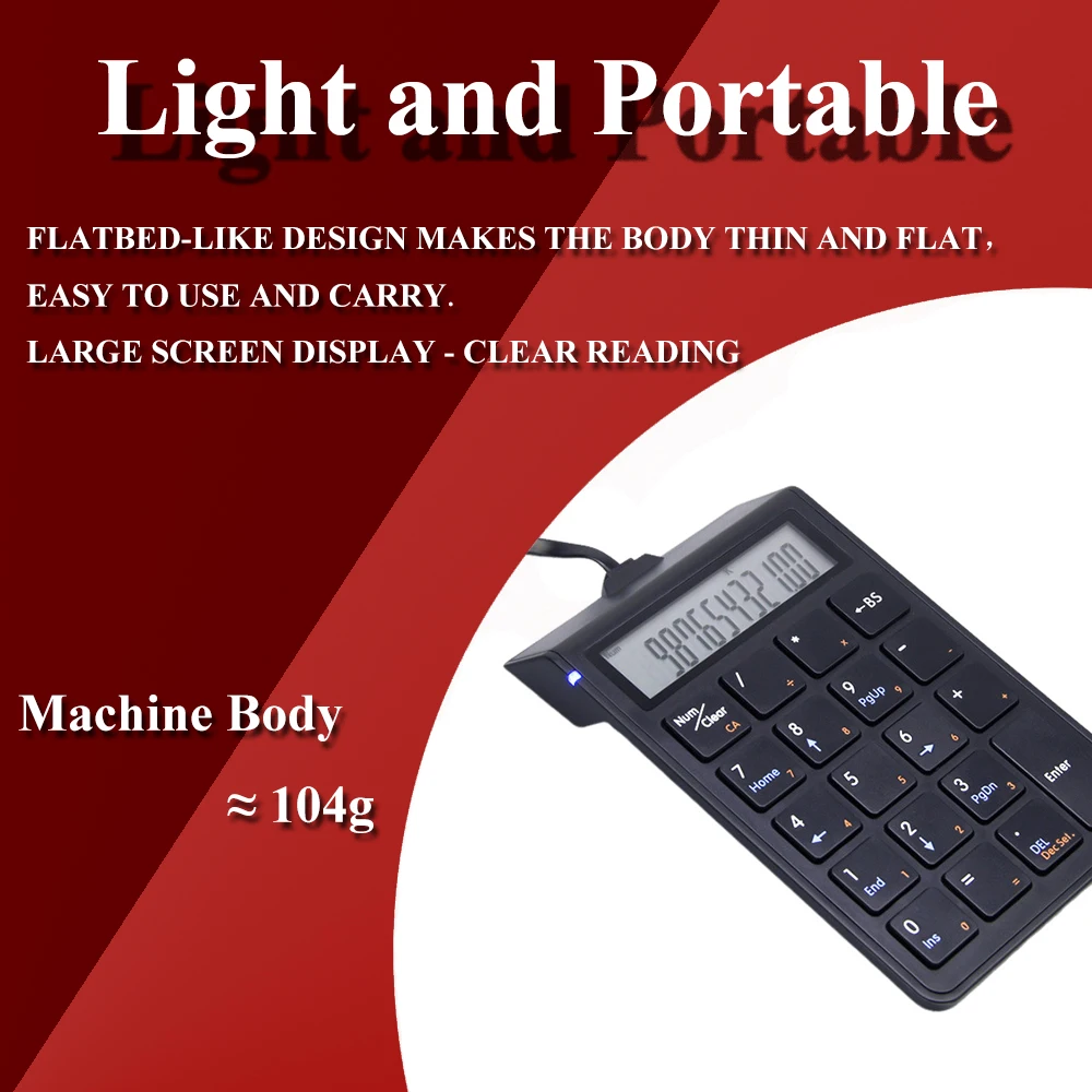 Custom 19keys Pos Scientific Calculator Super Slim Numeric Keypad Wired Number Pad For Computer ...