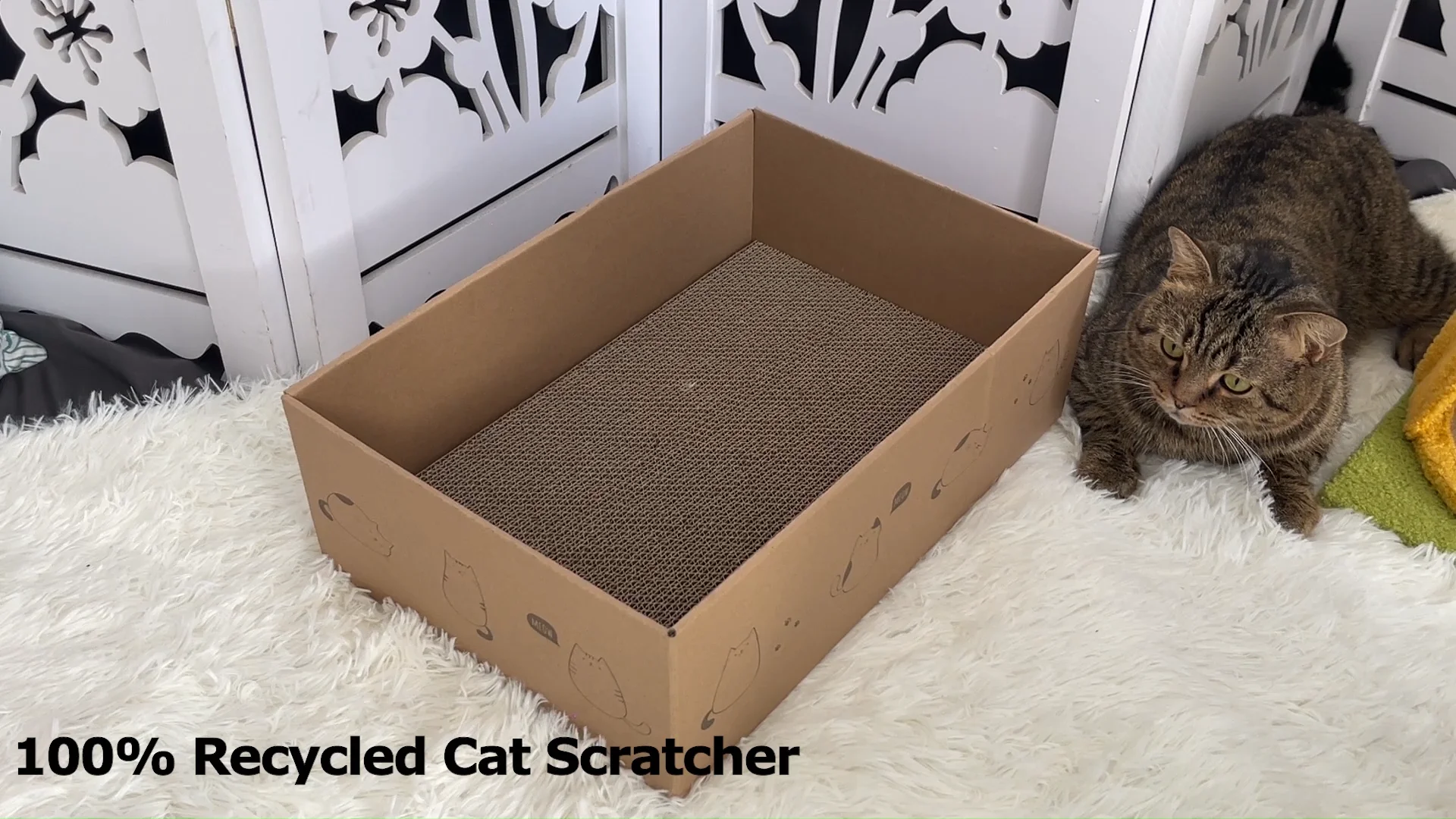 Pet-cheer High Quality Cat Scratcher Cardboard Box With 5 Pack ...