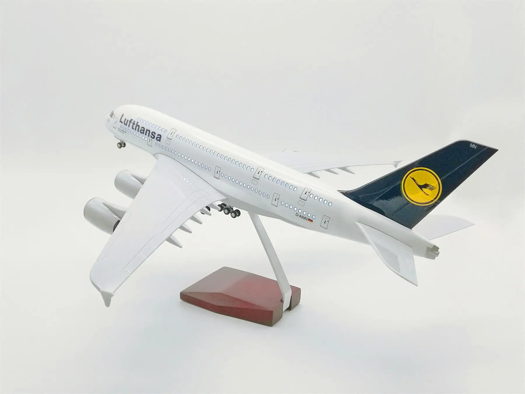 Airbus A380 Lufthansa With Wheels And Lights Simulation Of Civil ...