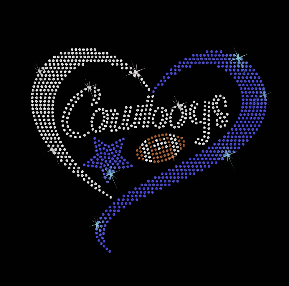 Nfl Sport Team Rhinestone Motif Football Team Iron On Crystal Transfer ...