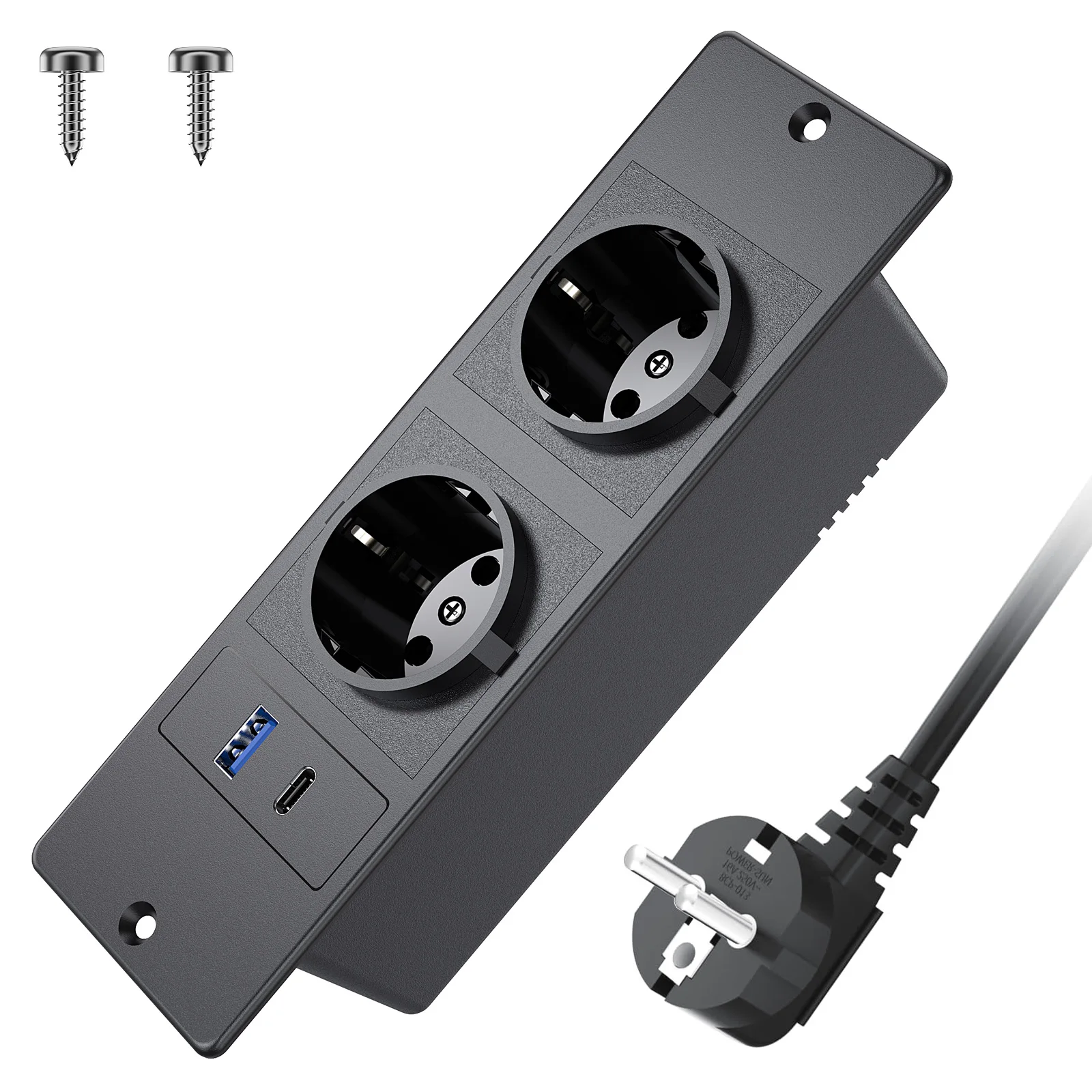 Germany Power Outlet Flush Recessed Mounted Desktop Power Strip Socket ...