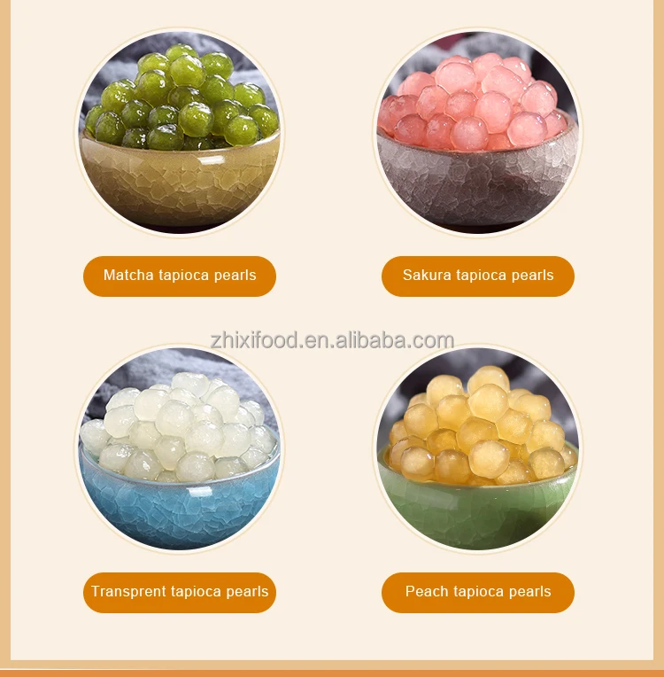 500g Caramel Tapioca Pearls for Bubble Tea - Double Happiness
