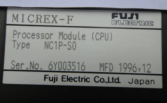 Fuji NC1P-S0 PLC CPU Module - High-Quality, Reliable Performance