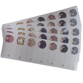 Kawaii Anime Stickers Adhesive Labels Embossed Brand Name Logo Stickers ...