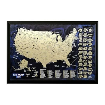 Scratch Off Usa Map Travel Map Scratch Off Foil Layer Coating Poster ...
